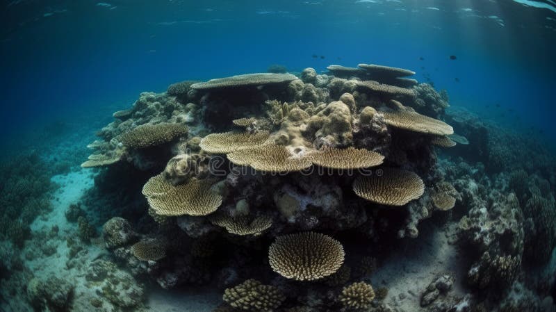 Subtle Organic Formations on a Coral Reef. AI Generated Stock ...