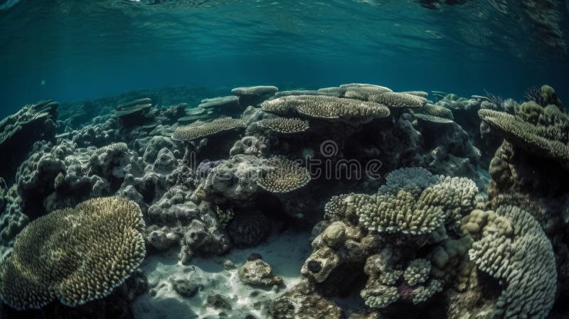 Subtle Organic Formations on a Coral Reef. AI Generated Stock ...