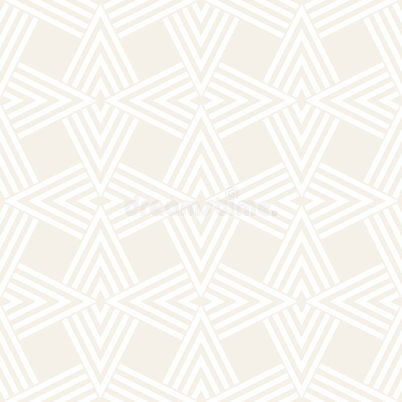 Subtle Ornament with Striped Rhombuses. Vector Seamless Monochrome ...