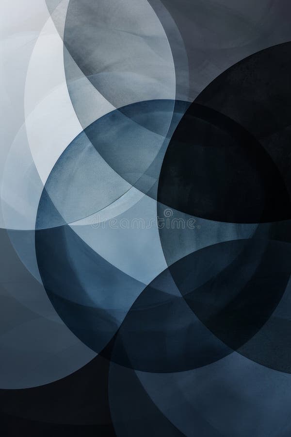 Subtle, Overlapping Circles in Shades of Gray, Forming a Minimalist ...