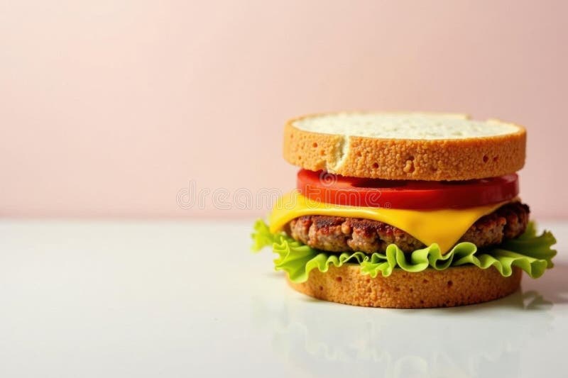 Subtle Overlapping Sandwich Pattern on a Pale Surface, Clean, Food ...