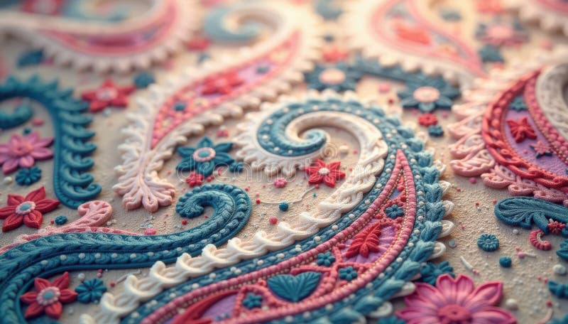 Subtle Paisley Pattern, Muted Color Palette, Soft Focus , Texture, Calm ...