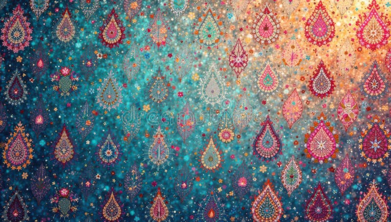 Subtle Paisley Teardrops, Muted Color Palette , Design Element, Pattern ...