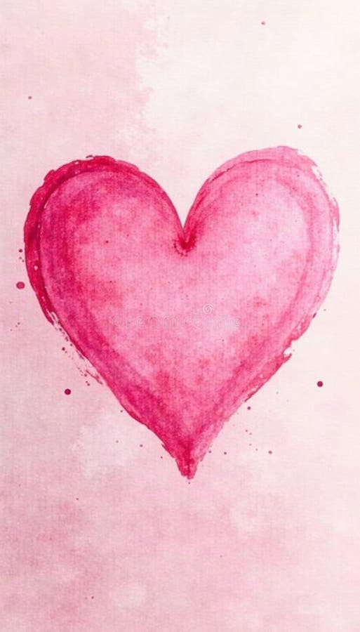 Subtle Pink Heart Watercolor Wash, Romantic Texture, Pink, Dreamy Stock ...