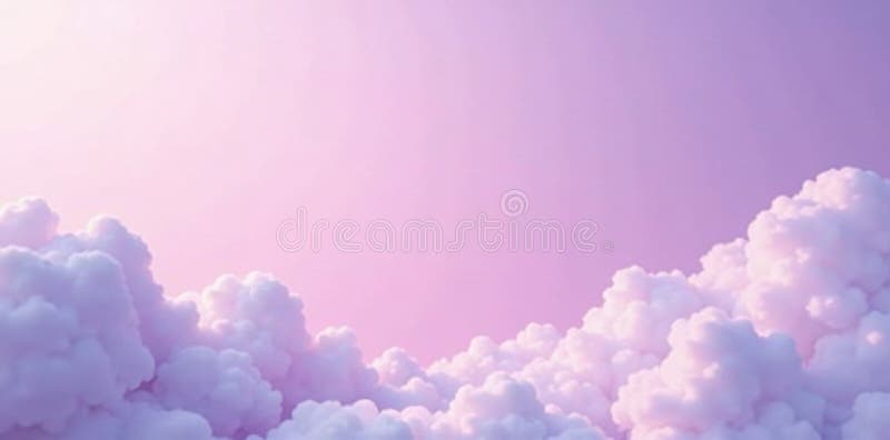 Subtle Purple Repeat, Ethereal White Clouds Drift Across Calming Pastel ...