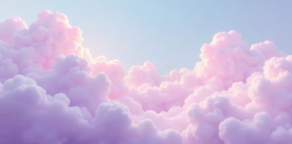 Subtle Purple Repeat, Ethereal White Clouds Drift Across Calming Pastel ...