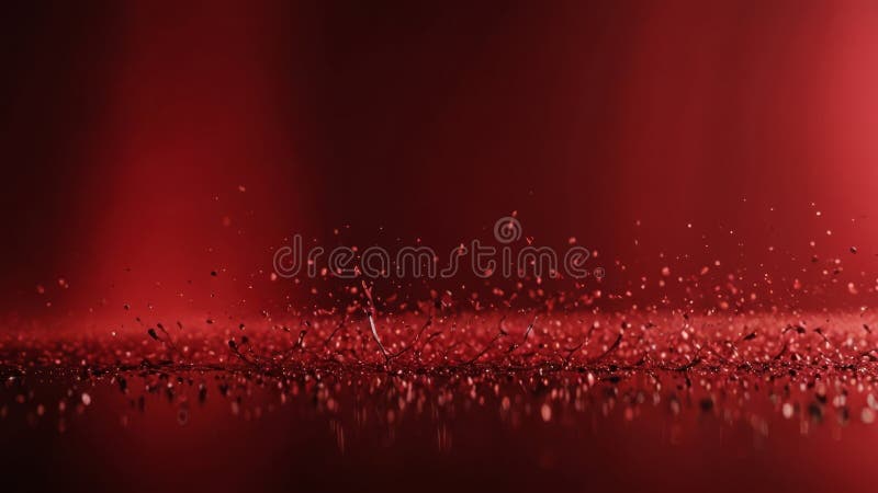 Subtle Red Particles Floating in a Dark, Moody Atmosphere Stock Photo ...