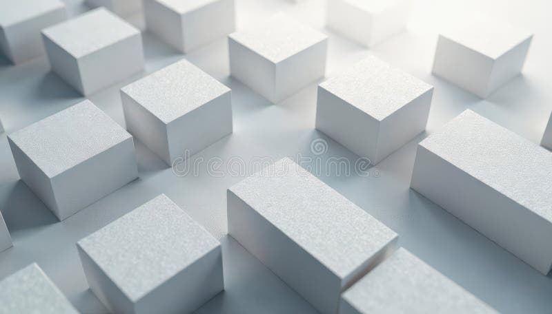 Subtle Repetition of Grayscale Geometric Forms on a Neutral Backdrop ...