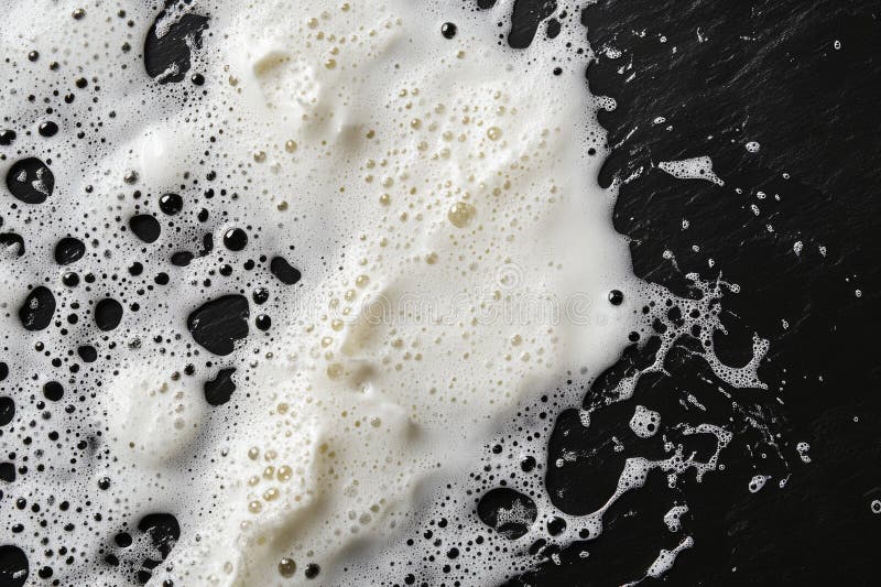 Foam Ripple on Dark Water Surface at Low Angle. Artificial Intelligence ...