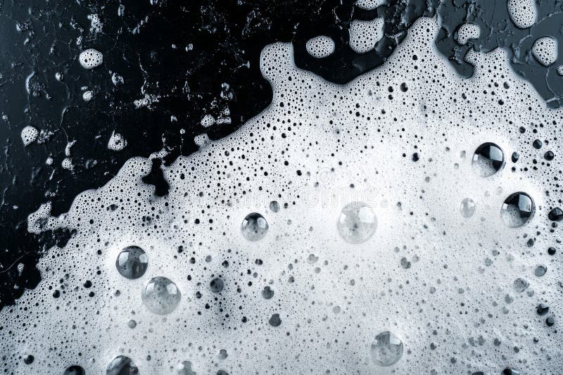 Foam Ripple on Dark Water Surface at Low Angle. Artificial Intelligence ...