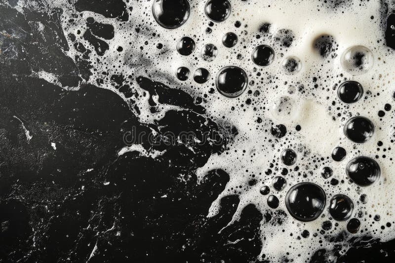 Foam Ripple on Dark Water Surface at Low Angle. AI Generated Stock ...