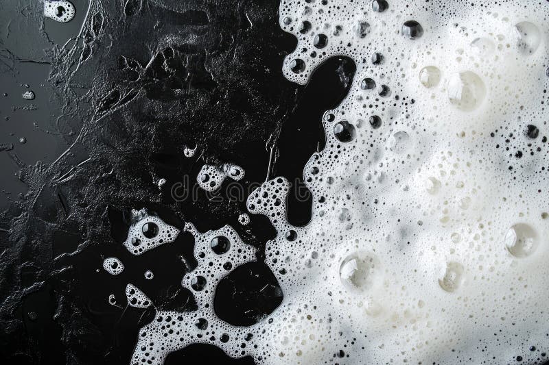 Foam Ripple on Dark Water Surface at Low Angle. AI Generated Stock ...