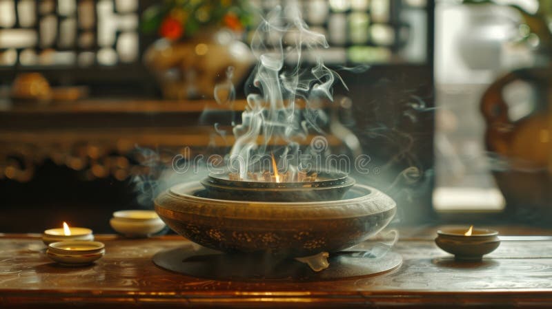 The Subtle Scent of Incense Lingers in the Air Adding To the Sensory ...