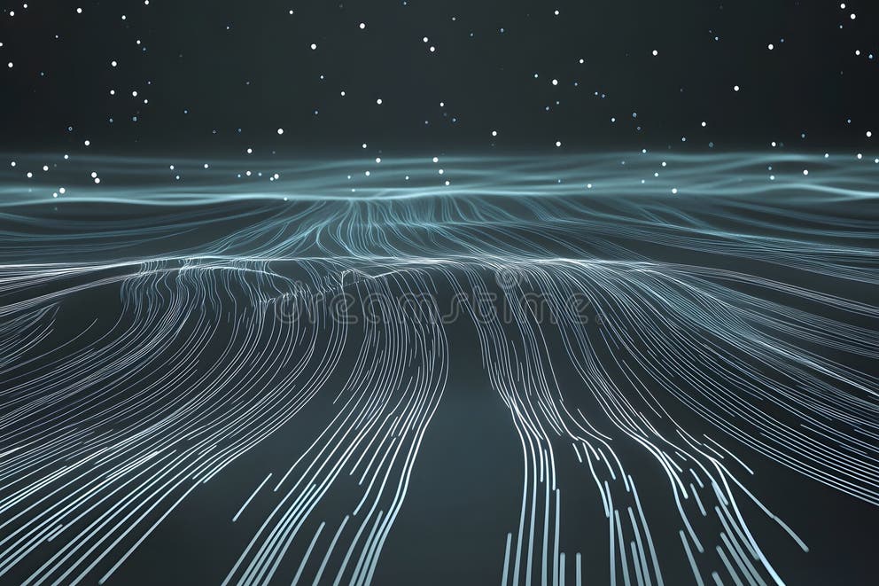 Subtle Sci-fi Glowing Line Patterns on Clean Slate Gray Background ...