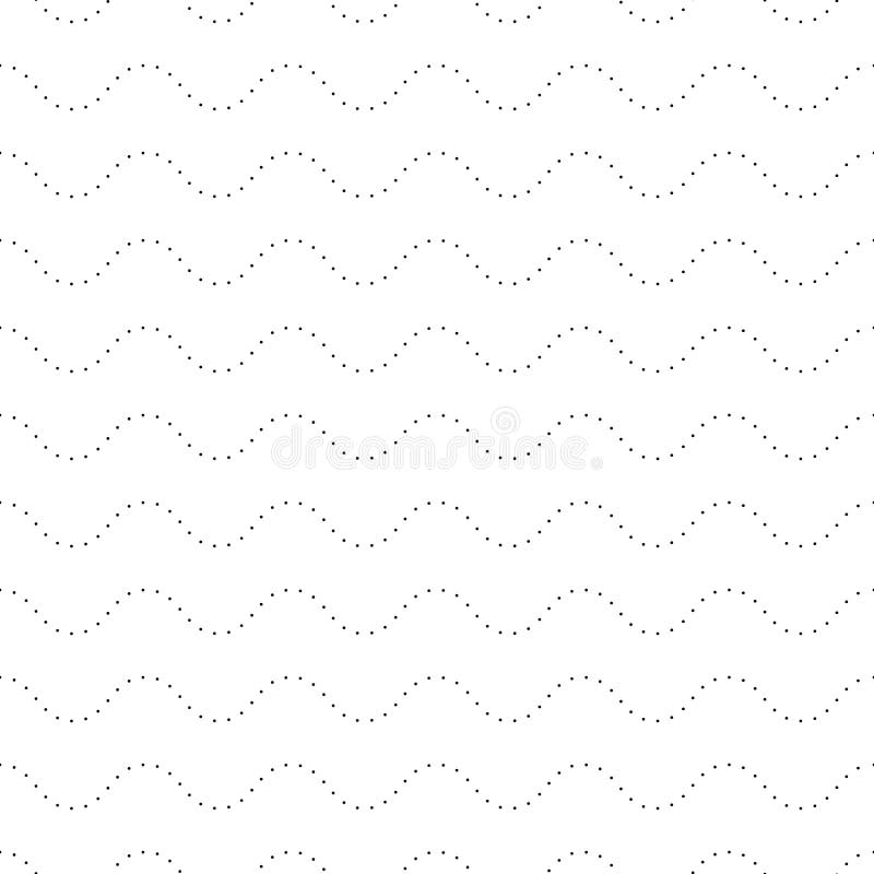 Subtle Seamless Pattern, Dotted Wavy Lines Stock Vector - Illustration ...