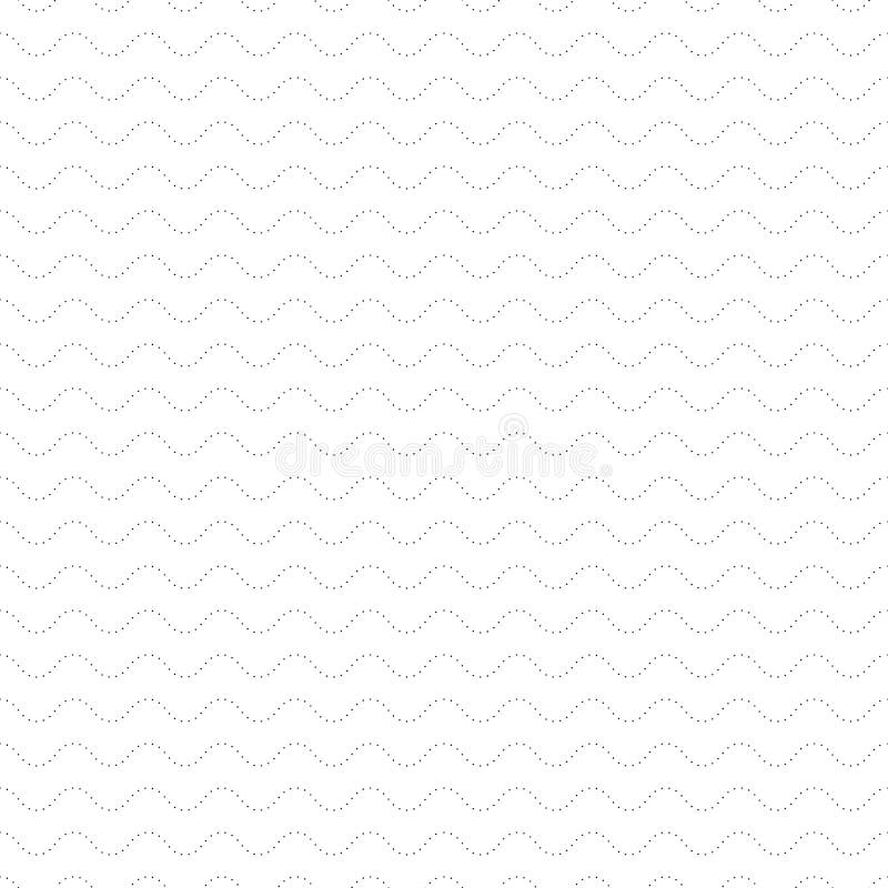Subtle Seamless Pattern, Dotted Wavy Lines Stock Vector - Illustration ...