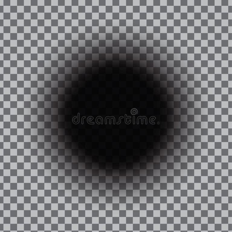 Subtle Shadow Circle. Soft Radial Blur. Transparent Grid Vector. Dark ...