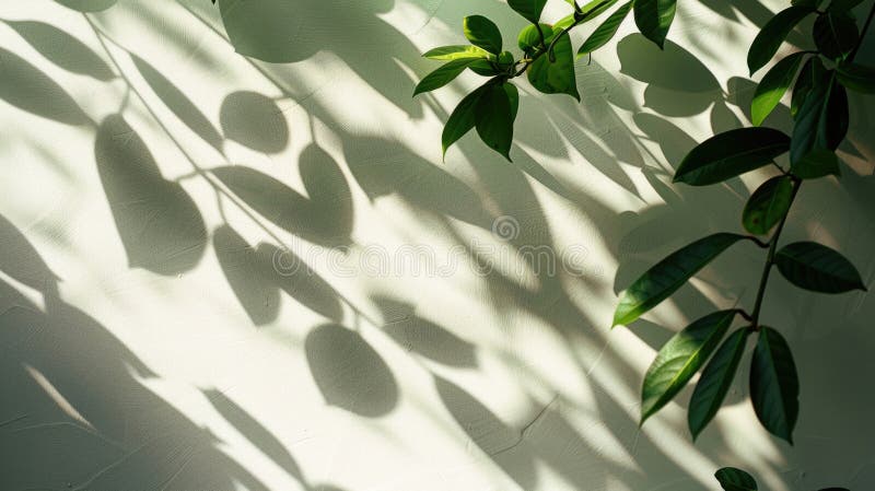 A Subtle Shadow of a Plant on a Wall, Great for Backgrounds or Textures ...