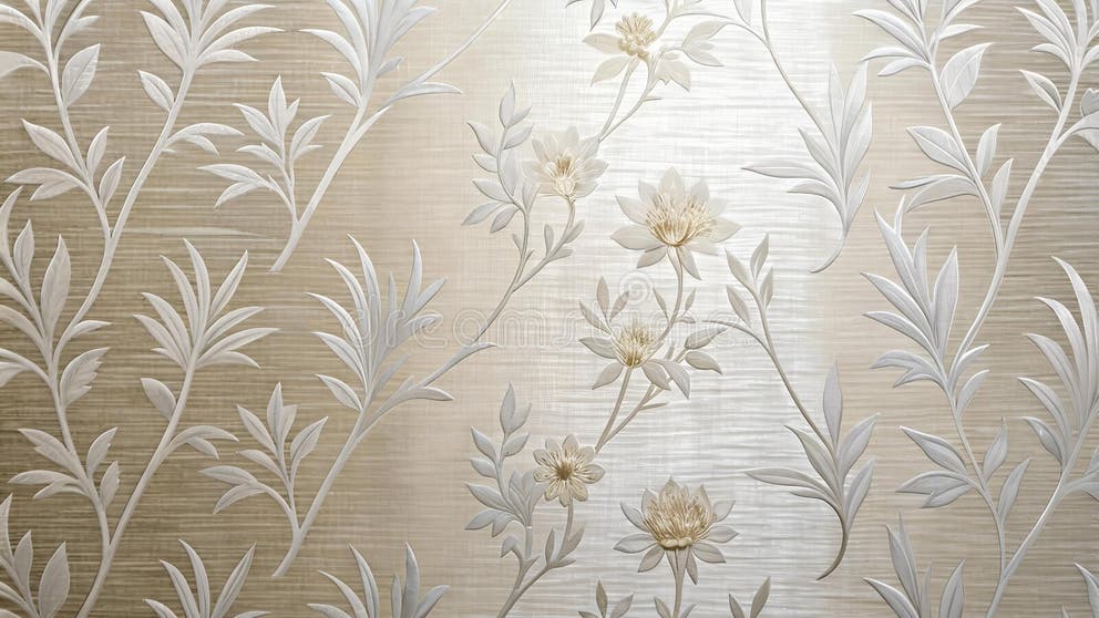 Subtle Shimmer: a Delicate Cotton Silk Wallpaper Texture with a Silver ...