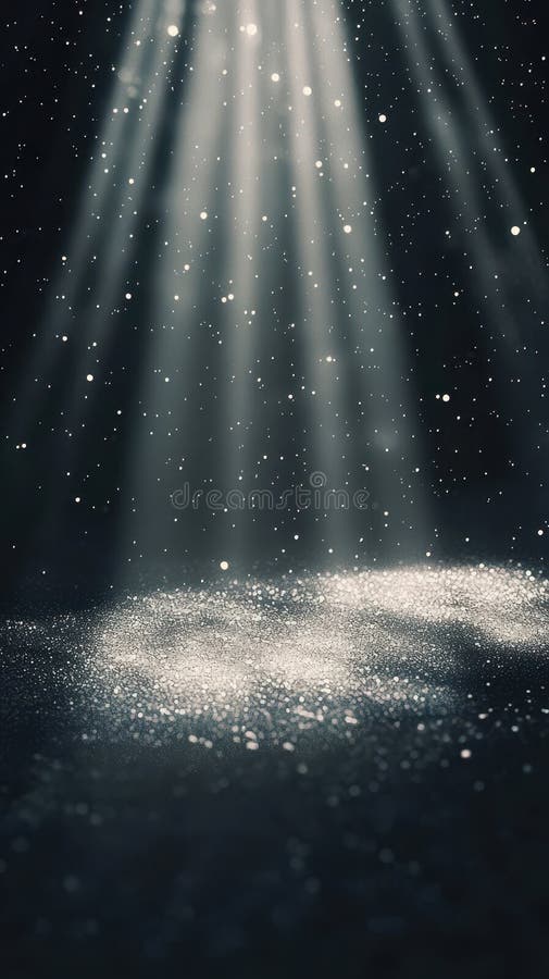 Subtle Silver Light Beams Highlighting Fine Particles Stock Image ...