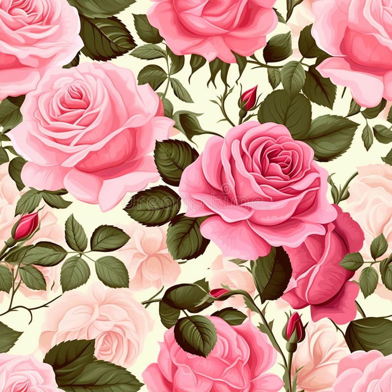 Subtle and Sophisticated Floral Pattern Stock Illustration ...