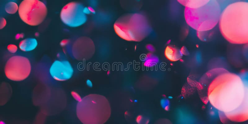 Subtle Sparkling Effect of Scattered Bokeh Lights on Black Background ...