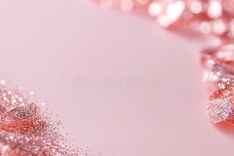 The Subtle Sparkling Pink Border Outlines a Pale Pink Background ...