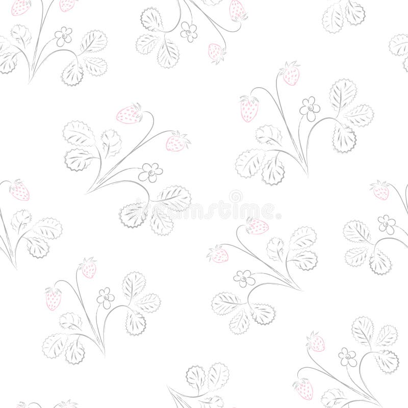 Subtle Strawberry Seamless Pattern Stock Vector - Illustration of ...