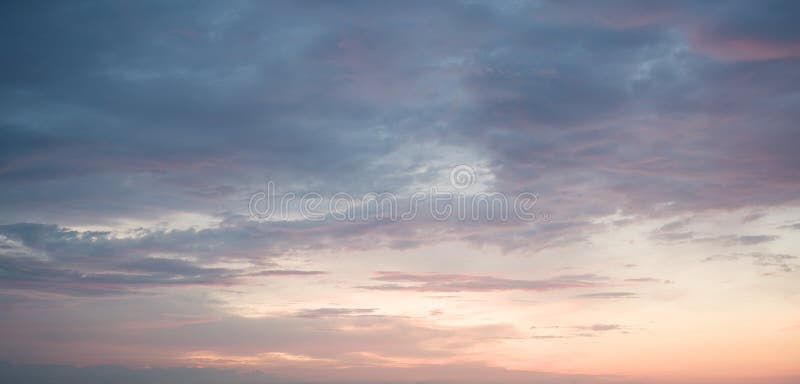 Subtle Sunset Sky: Pastel Clouds Stock Image - Image of purple, dusk ...