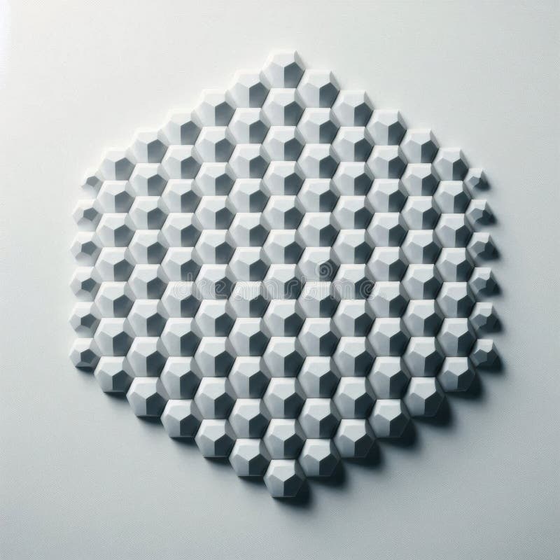 Subtle, Symmetrical, Uniform, Hexagonal Dimple Pattern on a White ...