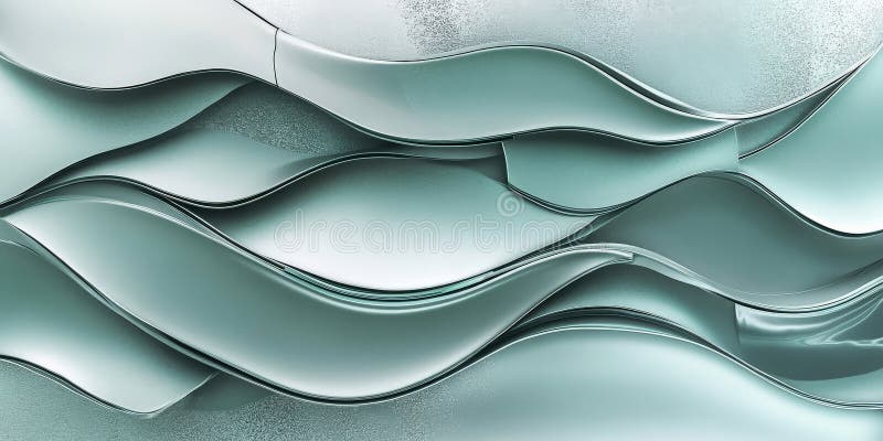 Subtle Teal and Silver Abstract Background with Fluid Metallic Lines ...