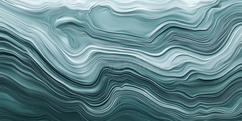 Subtle Teal and Silver Abstract Background with Fluid Metallic Lines ...