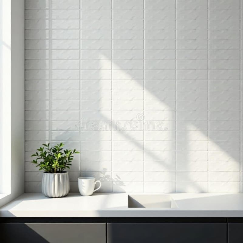 Subtle Texture in White Ceramic Mosaic Tiles Elegant, Minimalist ...