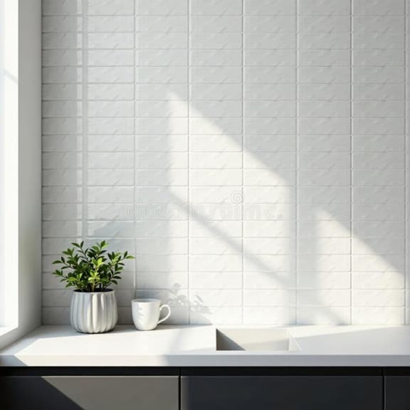 Subtle Texture in White Ceramic Mosaic Tiles Elegant, Minimalist ...