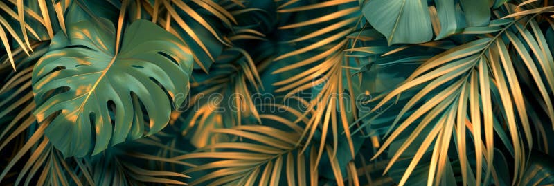 Subtle Tropical Leaf Pattern, Elegant Summer Background, Muted Green ...