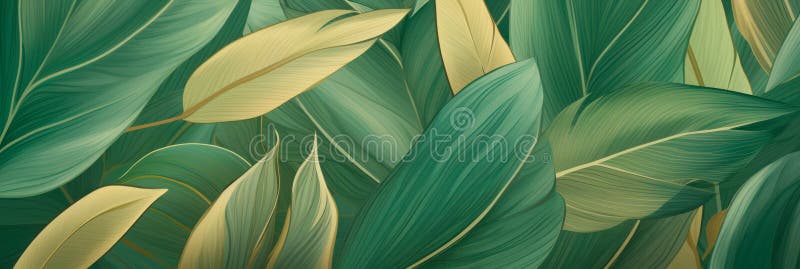 Subtle Tropical Leaf Pattern, Elegant Summer Background, Muted Green ...