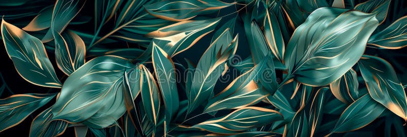 Subtle Tropical Leaf Pattern, Elegant Summer Background, Muted Green ...