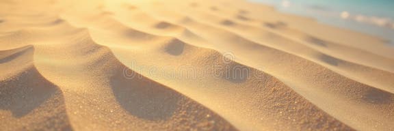 Subtle, Undulating Sand Patterns, Showing Sunlit Beach Texture , Shore ...
