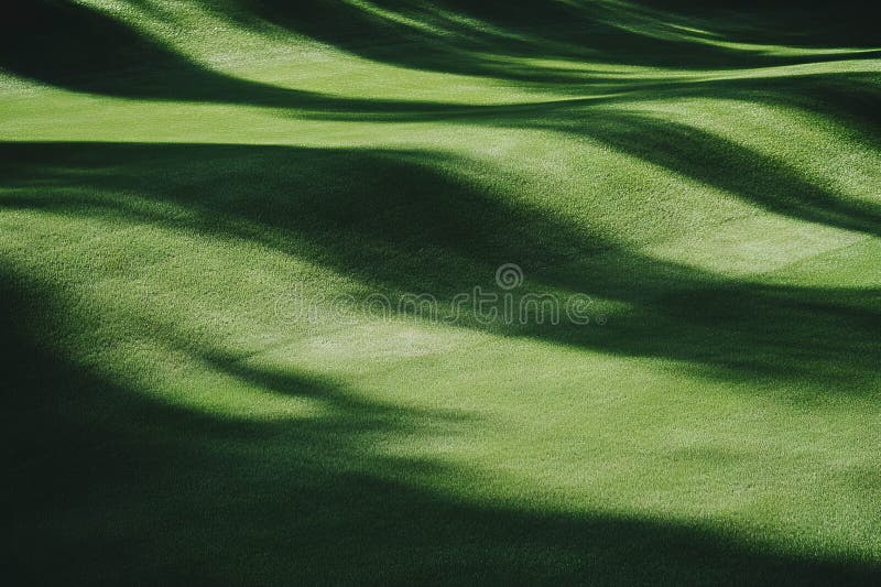 Subtle Undulations of a Light Green Fairway with Smooth Rolling Texture ...