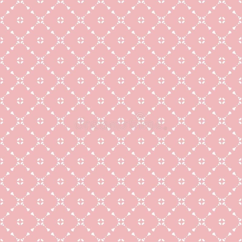 Subtle Vector Abstract Geometric Floral Seamless Pattern. Pink and ...