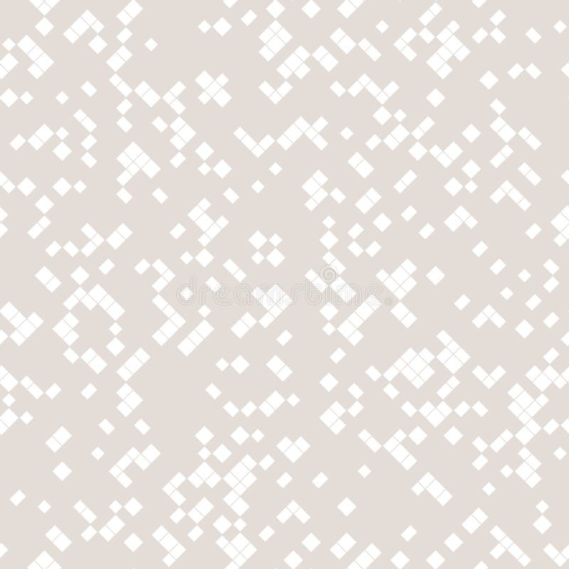 Subtle Vector Abstract Pixel Mosaic Background. Seamless Pattern. Beige ...