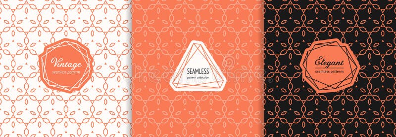 Subtle Vector Geometric Ornamental Seamless Patterns with Modern ...