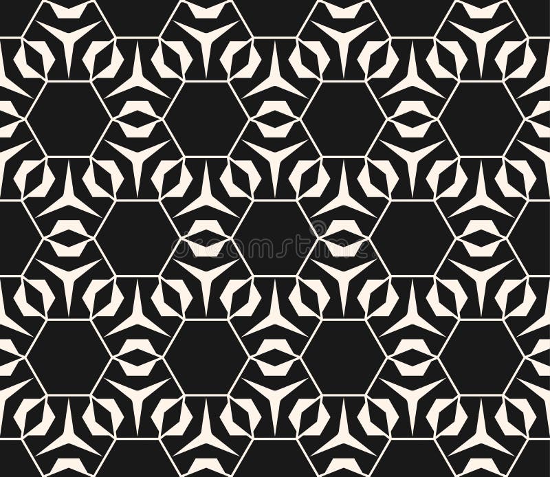 Monochrome Hexagonal Triangle Pattern Stock Illustrations – 6,430 ...