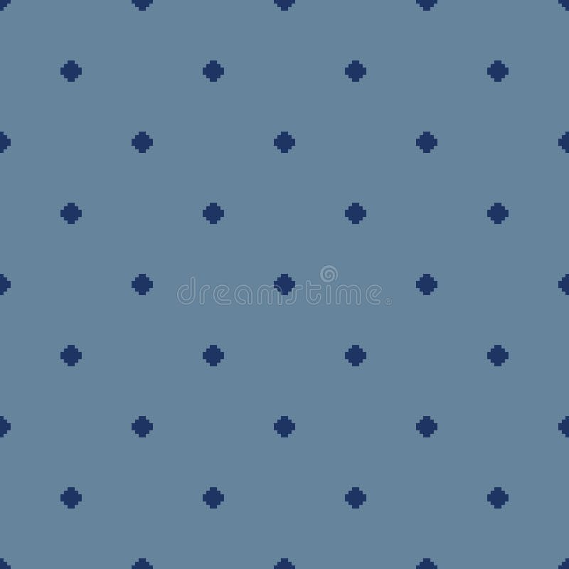Subtle Vector Minimalist Floral Geometric Seamless Pattern. Navy and ...