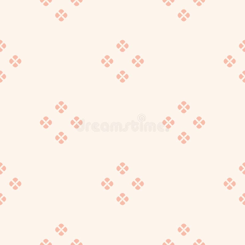 Subtle Vector Minimalist Floral Geometric Seamless Pattern. Pink and ...