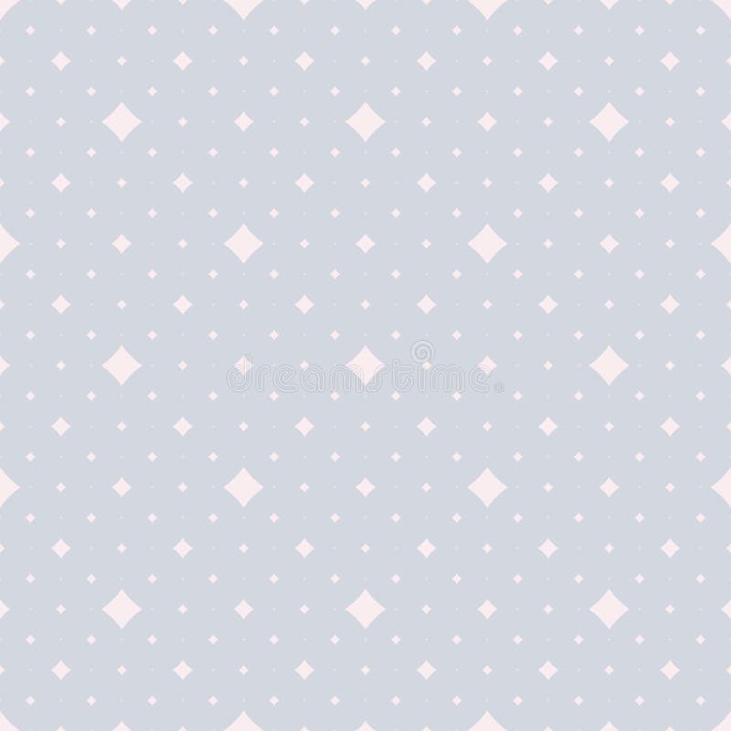 Subtle Vector Seamless Pattern with Small Diamonds, Dots. Light Pink ...
