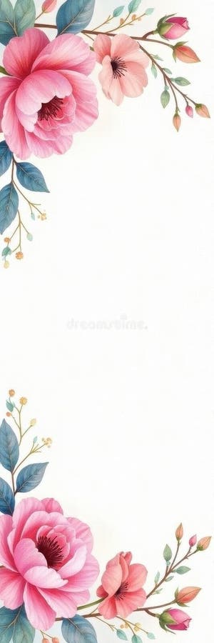 Subtle Watercolor Floral Frames, Minimalist Design, Wedding, Paint ...