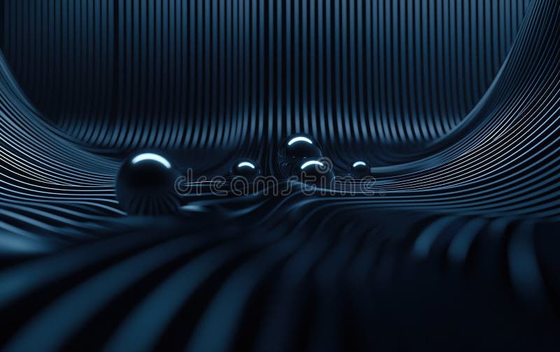 Subtle Waves of Dark Material Ripple Under Glass-like Orbs in a Dimly ...