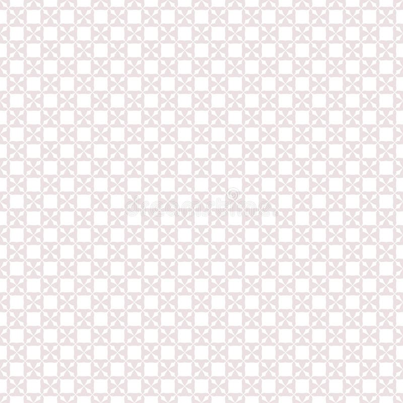 Subtle White and Light Pink Vector Abstract Geometric Seamless Pattern ...