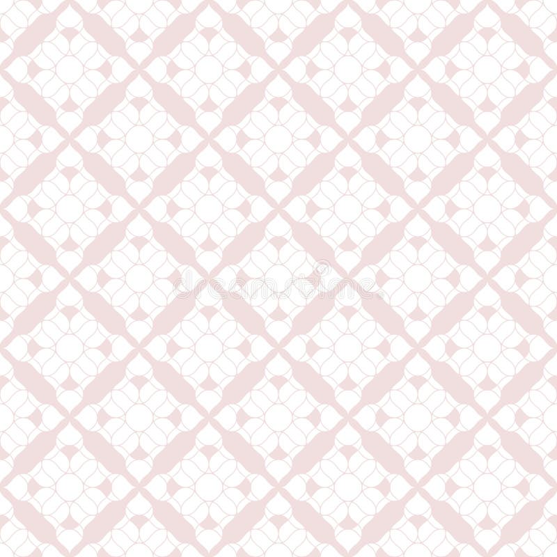 Subtle White and Pink Floral Seamless Pattern. Abstract Geometric ...